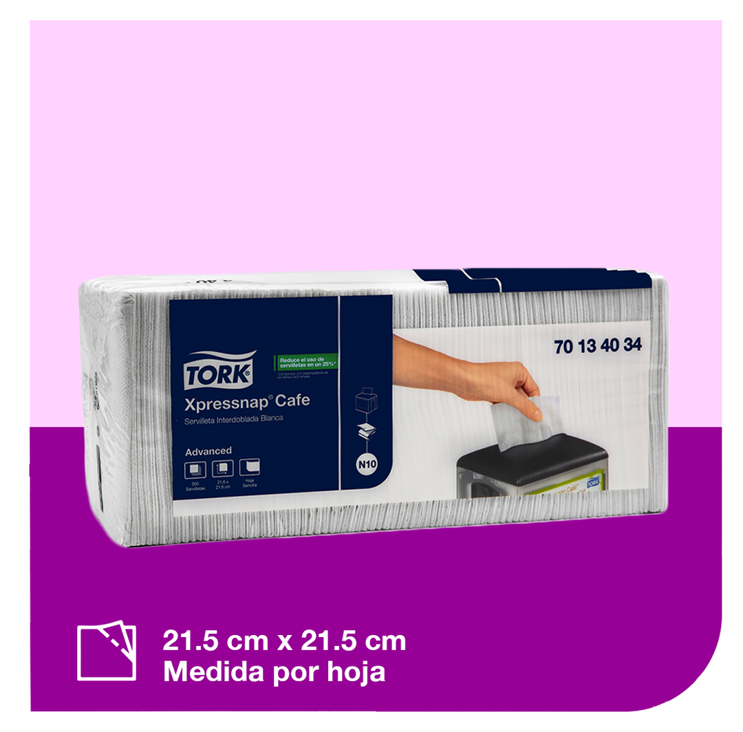 Tork Xpressnap® Café Servilleta Blanca Advanced 12 Paqs / 500 pzs – B2B ...