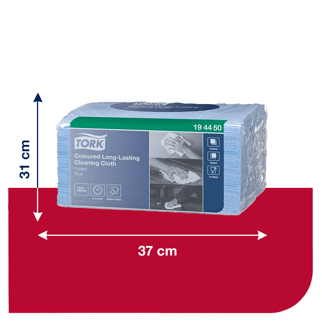 TORK Wiper de Limpieza Código de Color Azul 8/40's HS – B2B Tork